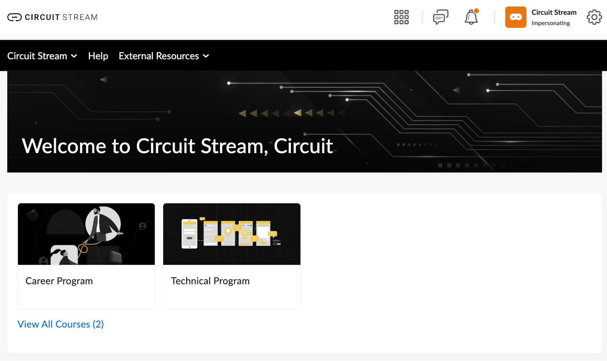 Logging into the Circuit Stream LMS